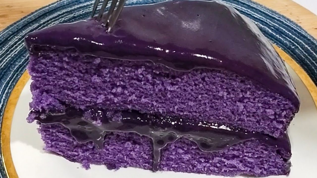 [No Oven] Moist Ube Cake Easy No Oven Ube Moist Cake Recipe - YouTube
