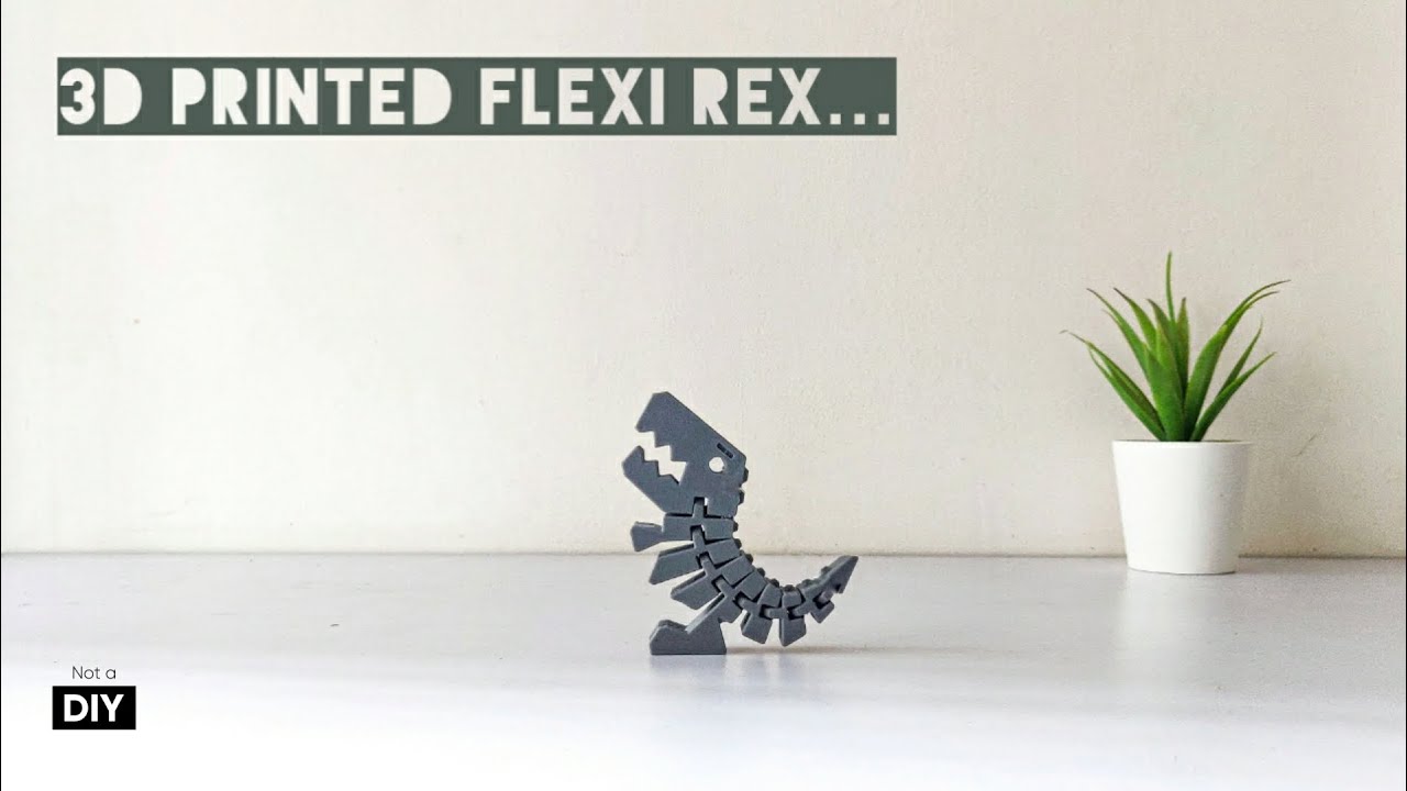 3D Printed Flexi Rex From Thingiverse | Timelapse | T Rex - YouTube