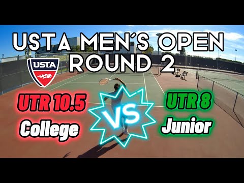 UTR 10.5 College Vs. UTR 8 Junior Player - USTA Men's Open Highlights ...