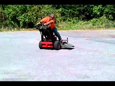 Lawn mower stunt gone wrong - YouTube