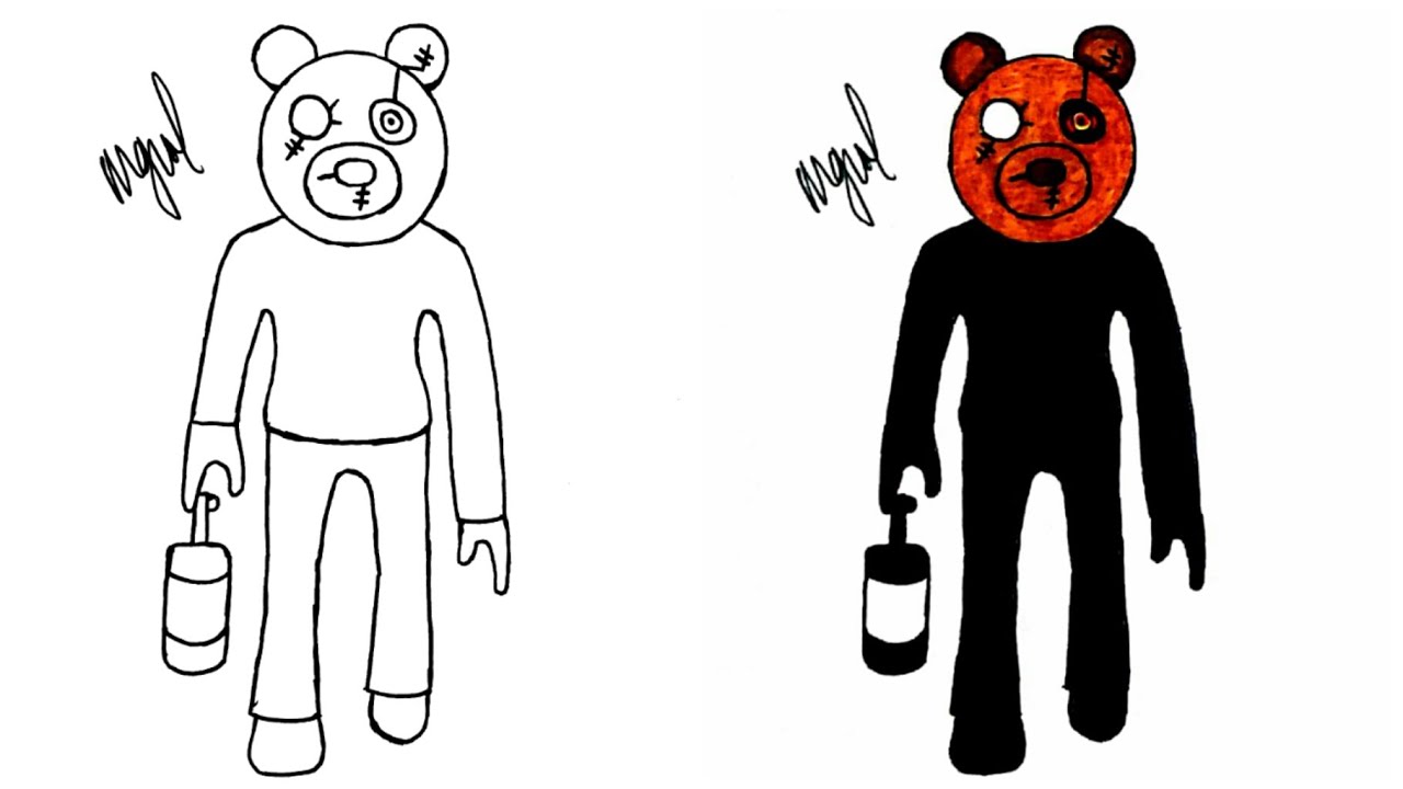 HOW TO DRAW MR STITCHY FROM ROBLOX PIGGY - YouTube