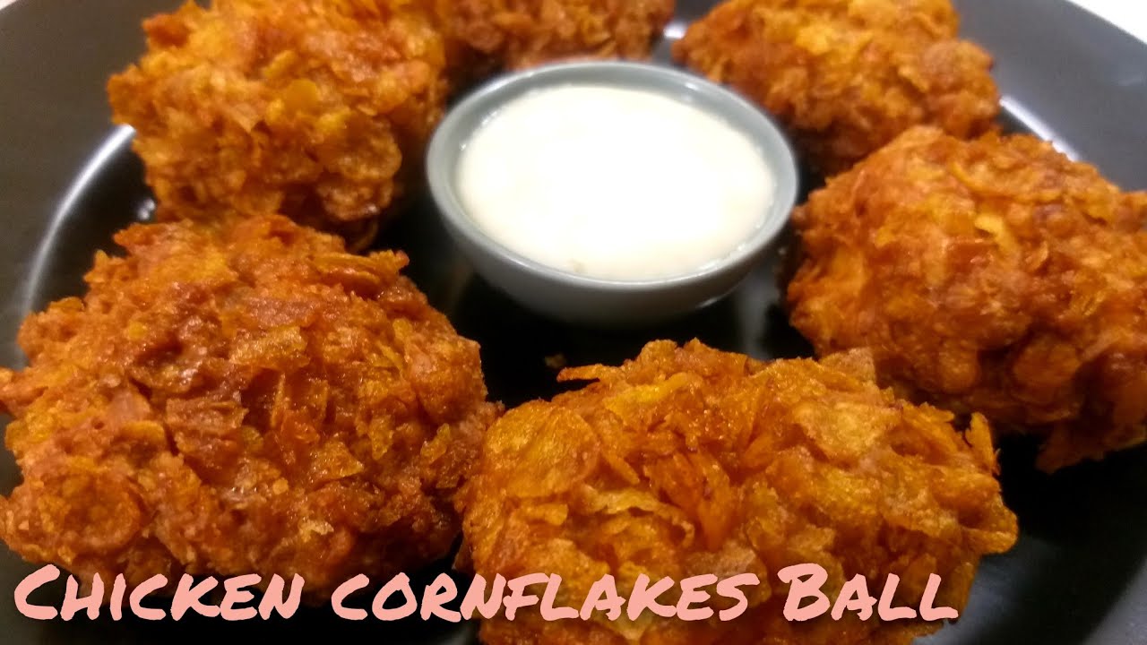 Chicken cornflakes ball recipe॥ Easy chicken ball recipe॥ Moni's ...