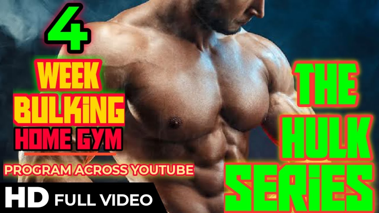 4 Weeks Bulking Program / Home Workout Plan / Hindi By Core Fit Lab ...