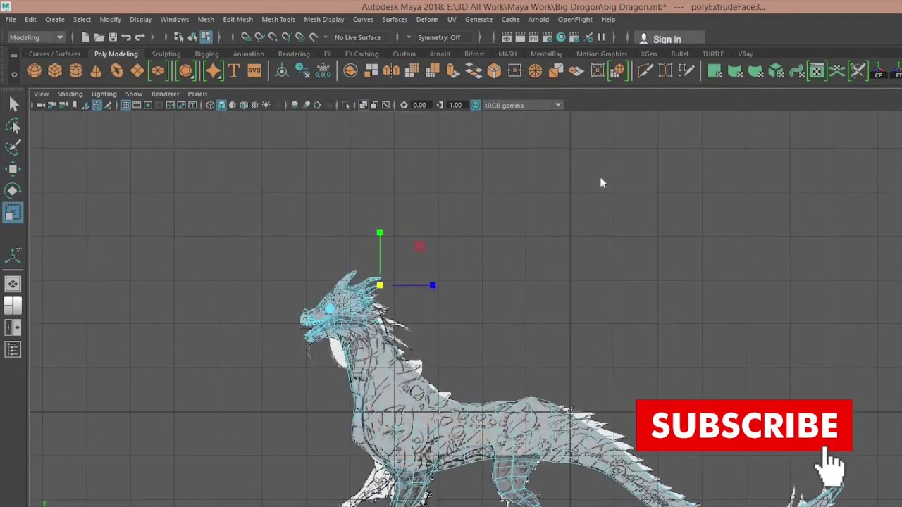 3d dragon modeling - YouTube