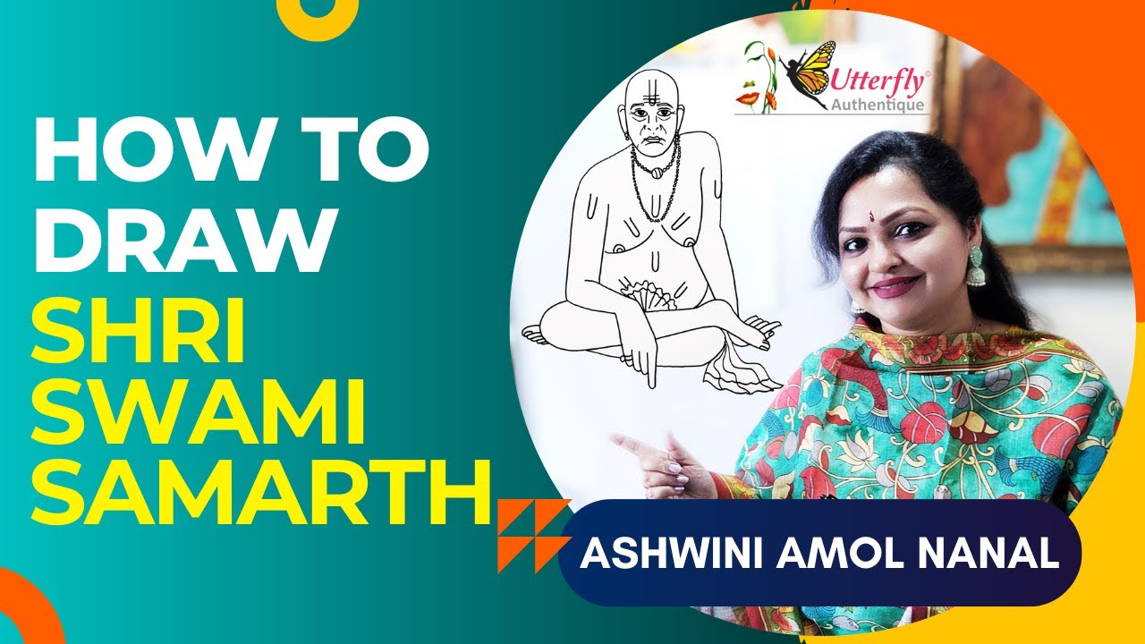 Learn how to draw Shri Swami Samarth easily with this step-by-step tutorial 🦋 - YouTube