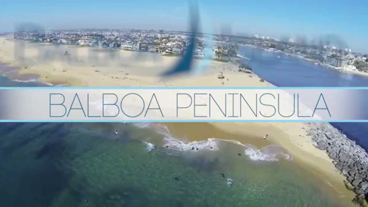 Balboa Peninsula Aerial Tour - Newport Beach, CA - YouTube