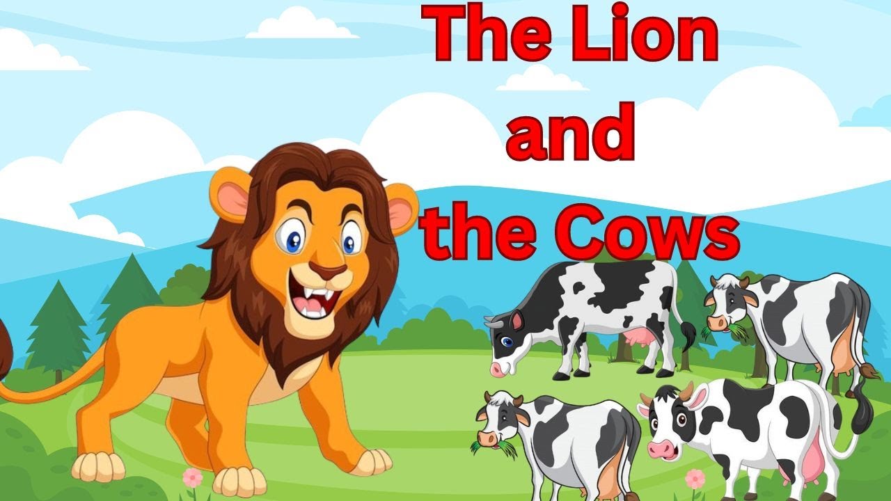 The Lion and the Cows.#moralstories #englishstoriesforchildren # ...