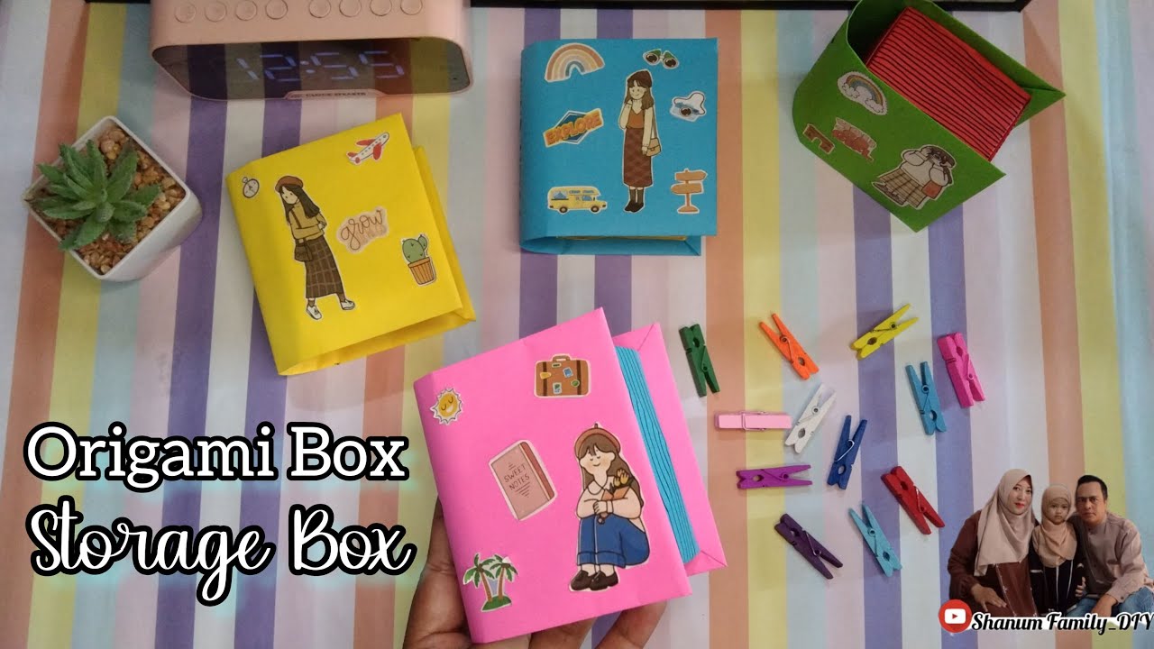 Cara Membuat Kotak Penyimpanan Bentuk Buku dari Kertas Origami ...