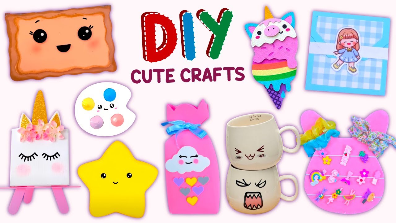 10 DIY CUTE and EASY CRAFTS - Pencil Cases - Unicorn Room Decor and ...