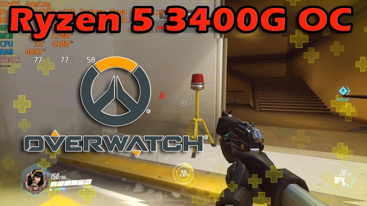 AMD Ryzen 5 3400G Overclock: Overwatch Gameplay Test On Low Settings ...