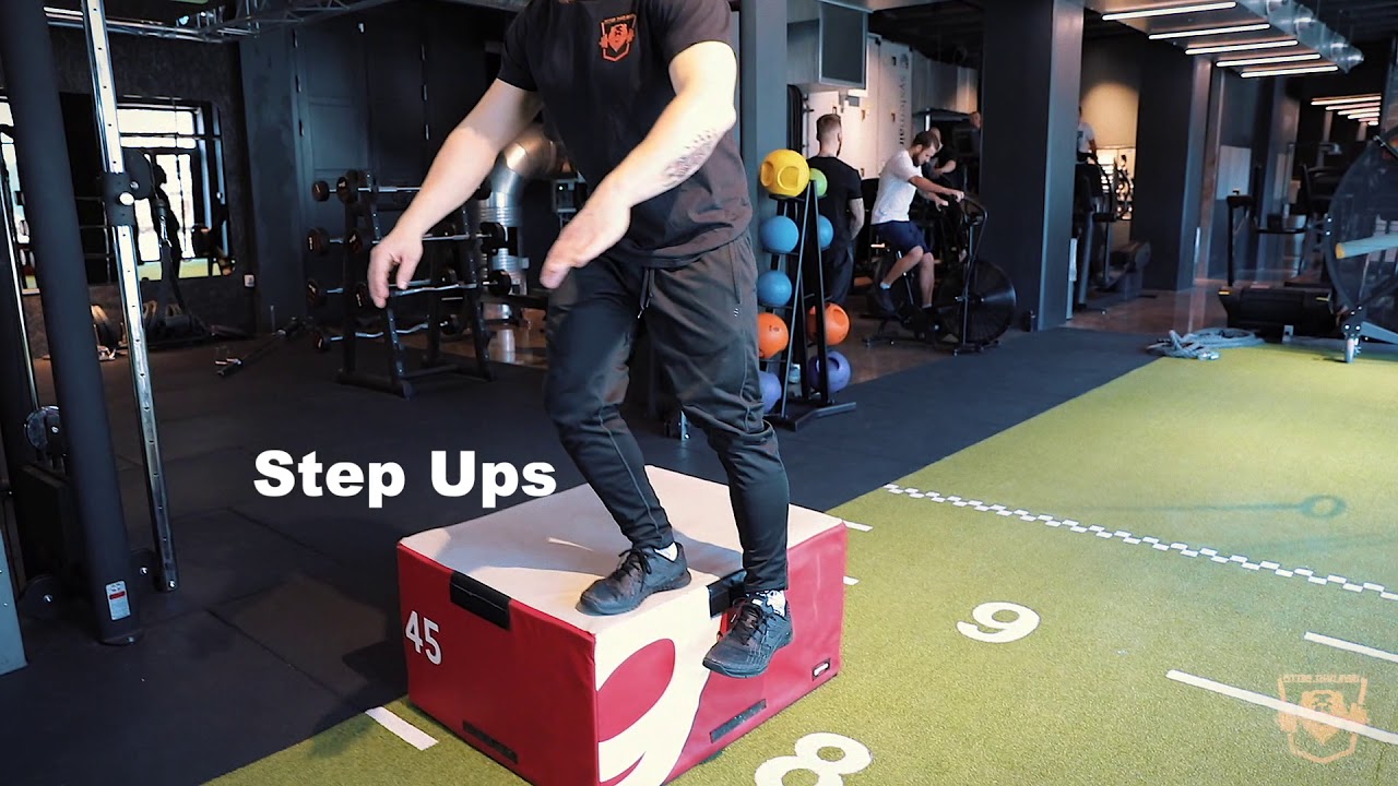Box step ups - YouTube