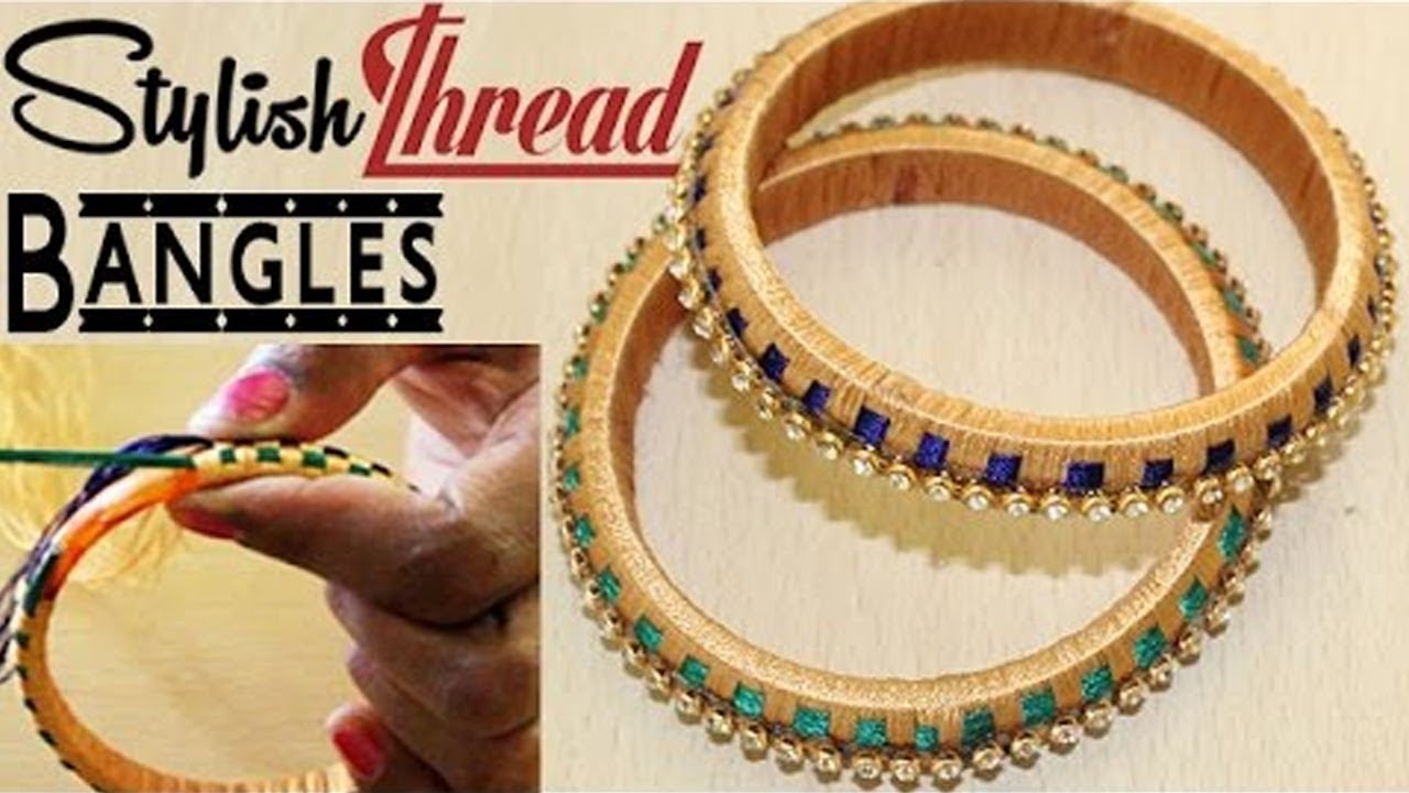 silk thread bangles new designs making at home || Multi color silk ...