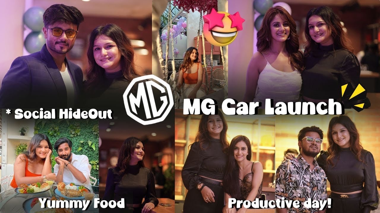 Creating another VIRAL CONTENT🤩Social HideOut Cafe🔥MG Car launch party ...