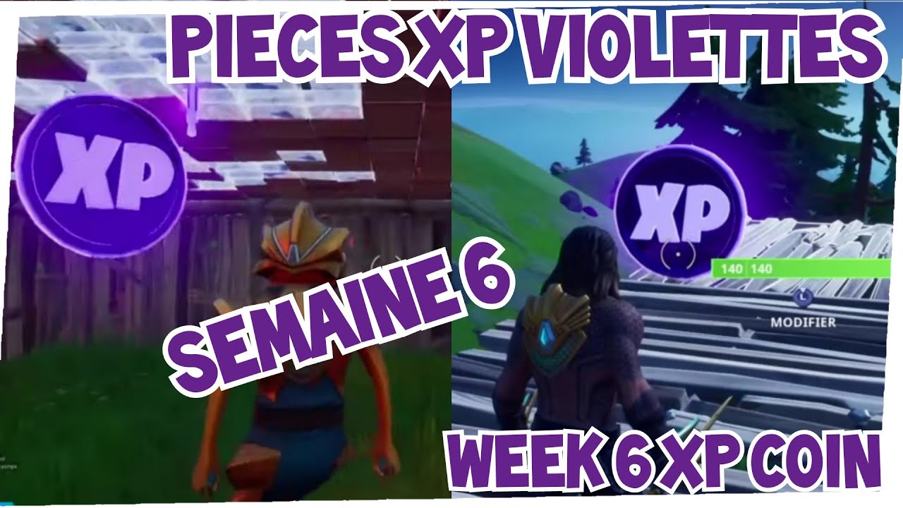 TOUTES LES PIÈCES D'XP VIOLETTE SEMAINE 6 SAISON 3 / ALL PURPLE XP COIN ...