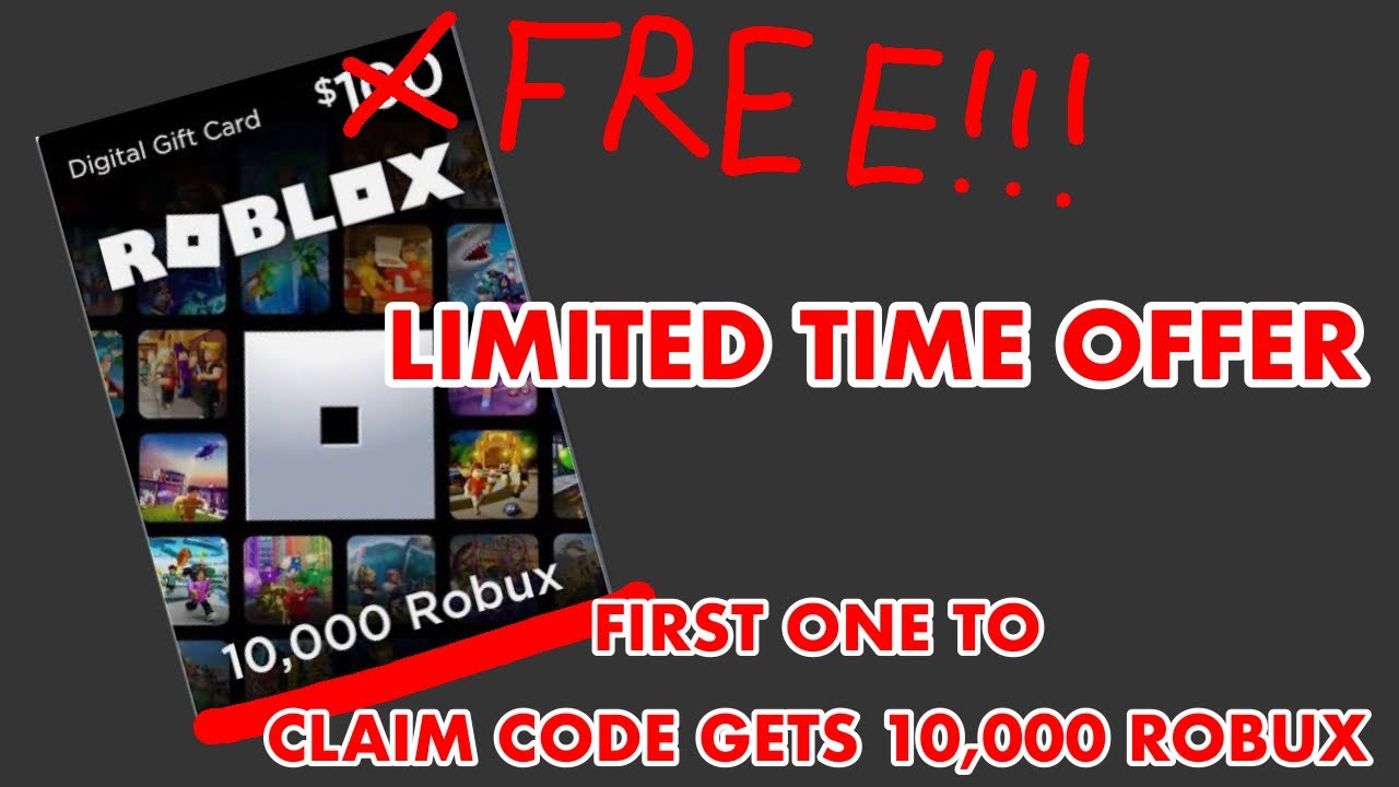 FREE ROBUX GIFT CARD CODE!!!! ONLY UP FOR LIMITED TIME!!! - YouTube