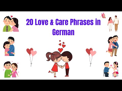 20 Most Common German Love & Caring Phrases |  Simple German Phrases for Beginner I learn german