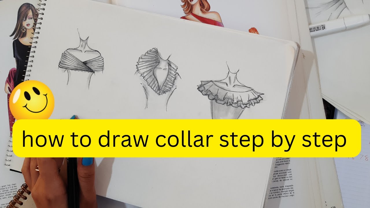 How to draw a collar step by step😍 - YouTube