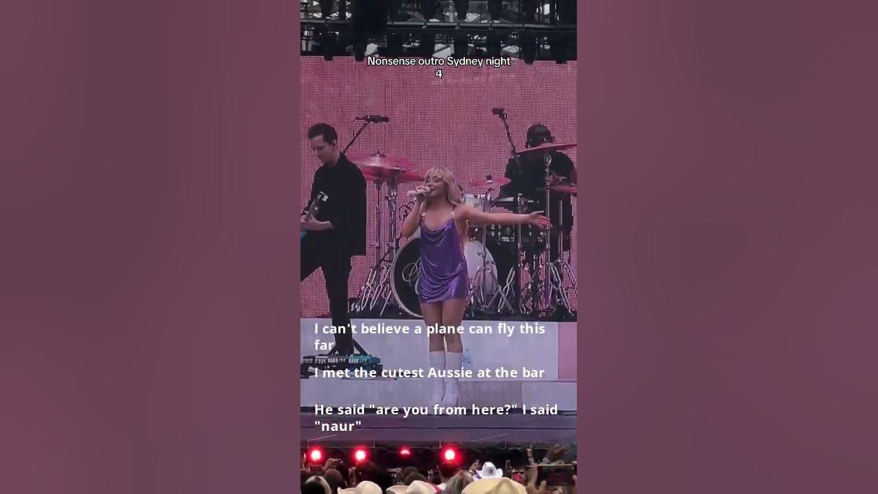 Sabrina Carpenters Nonsense Outro At The Eras Tour In Sydney