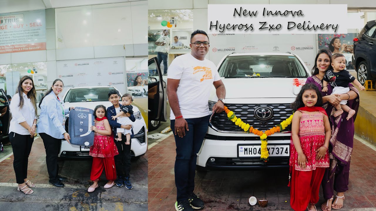 Delivery of new Toyota Innova Hycross Zxo - YouTube