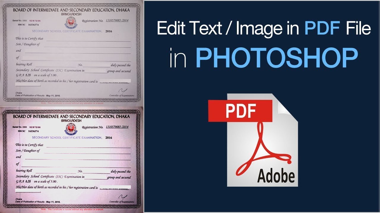 Professional Photoshop Editing: Enhance Docs, Text, Images & PDFs - YouTube