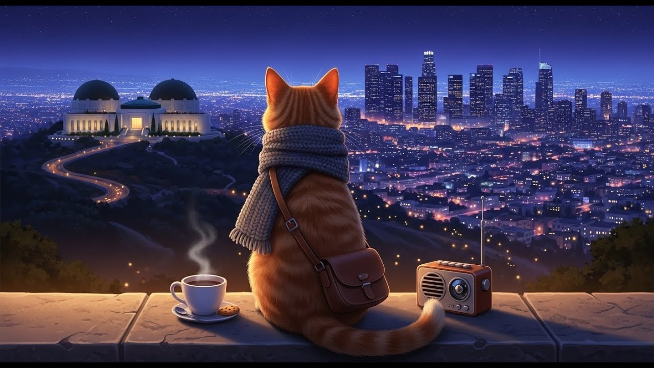 🌌Chill Night Beats at Griffith Observatory 🐾| Space Lo-fi for Studying ...