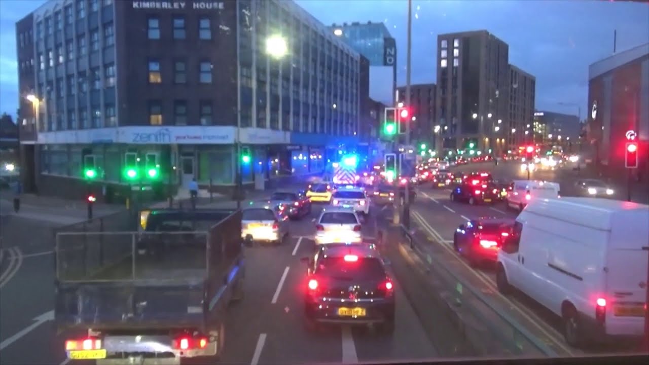 153 bus Market Bosworth to Leicester sped up - YouTube