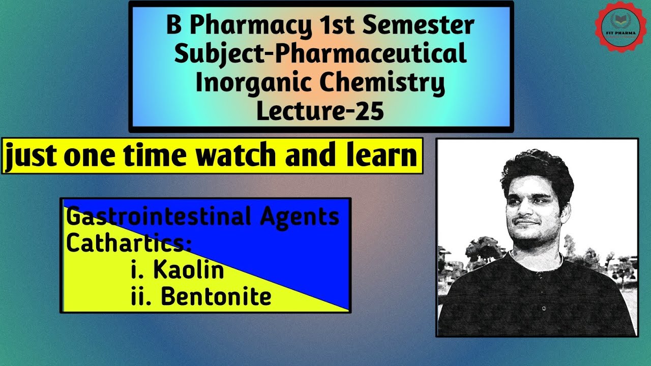 Bentonite and Kaolin | Pharmacy | Lecture 25 | Inorganic Chemistry ...