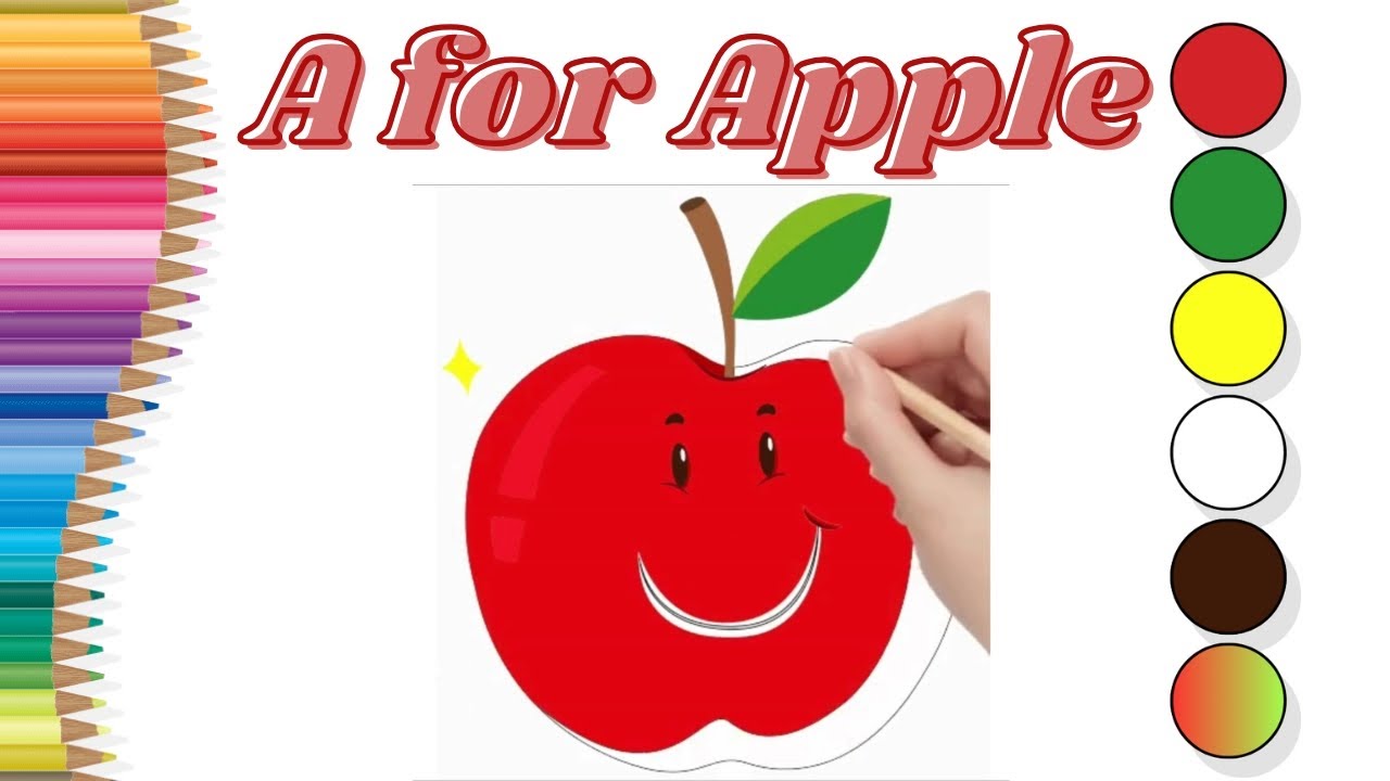 A for Apple | How to draw apple | magic pencil drawing | cartoon ...