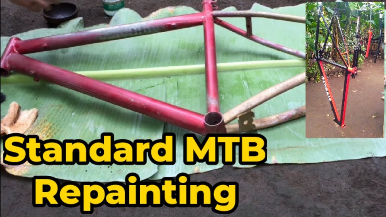 Standard MTB Repainting Using DIY Spray Paint (Part 1) - YouTube