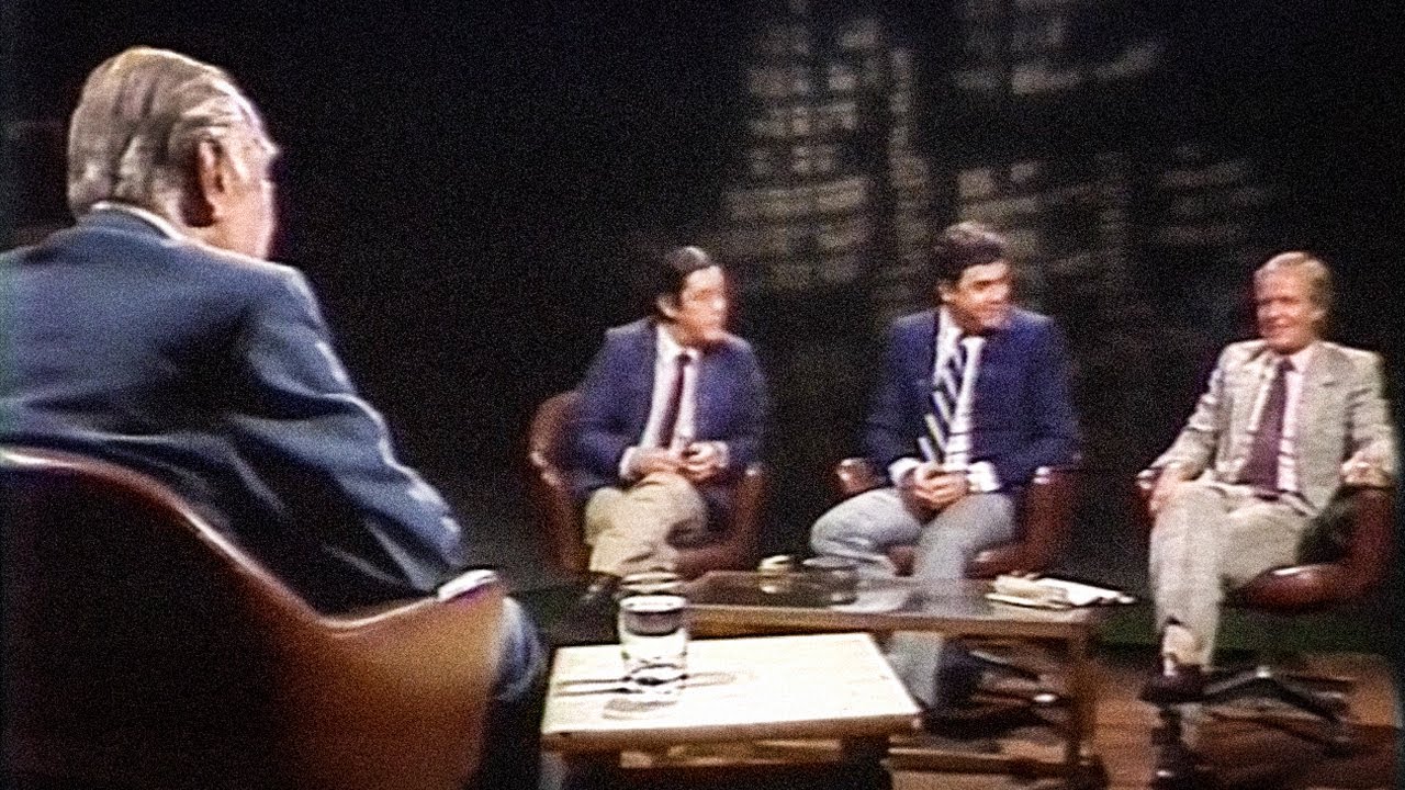 JORGE LUIS BORGES CON CARLOS GIACOSA, RAMÓN MÉRICA Y PAUL BACCINO ...