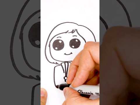 How to Draw Riley Sticker From Inside Out 2 Tutorial easy step by step