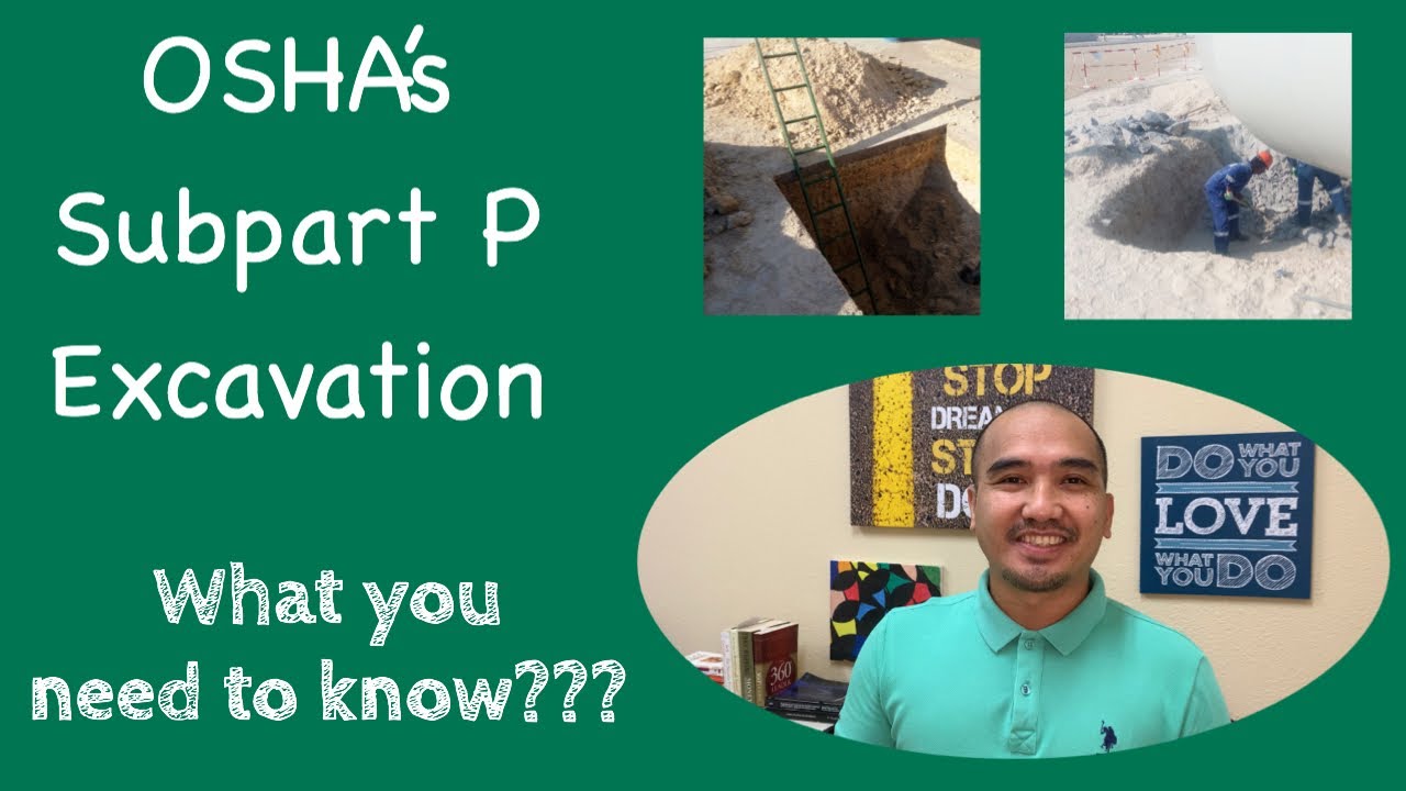 Excavation - Subpart P of OSHA - YouTube