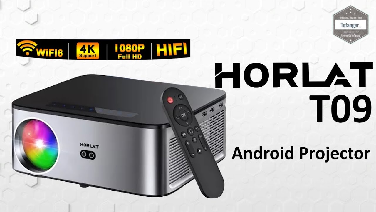 HORLAT T09 Projector - Vidéoprojecteur Android 1080P - Android 9 - 800 ...