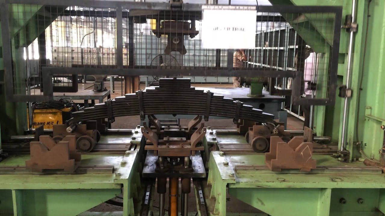 Leaf spring load measurement system - YouTube