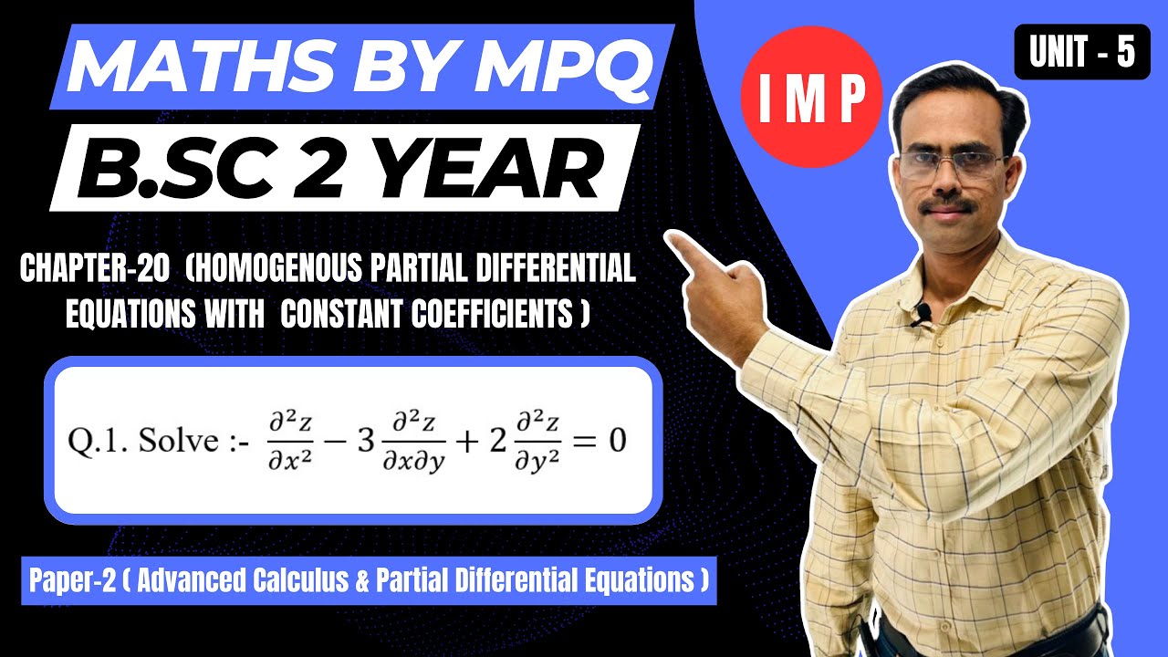 ADVANCED CALCULUS & PARTIAL DIFFERENTIAL EQUATIONS |B.Sc.2YEAR| PAPER-2 ...