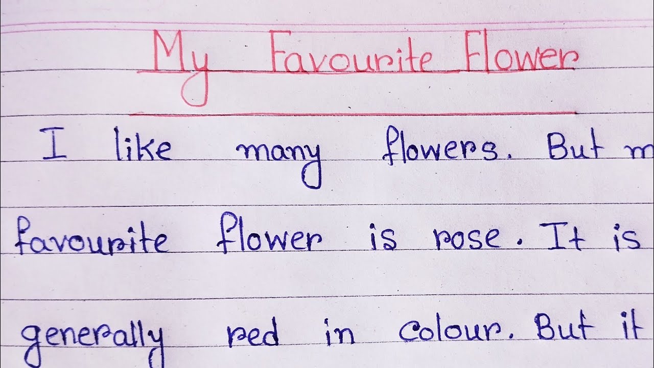 my favourite flower essay in English//rose- my favourite flower ...