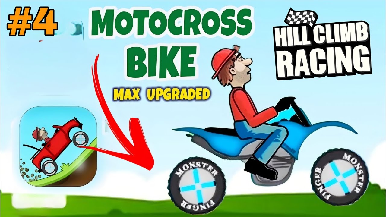 My moter bike full max upgrade Hill Climb Racing game - YouTube