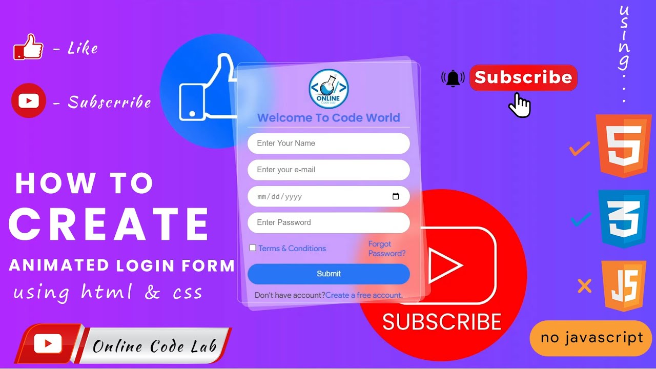 How to create animated login form using HTML CSS || no javascript diwali special is comming ...