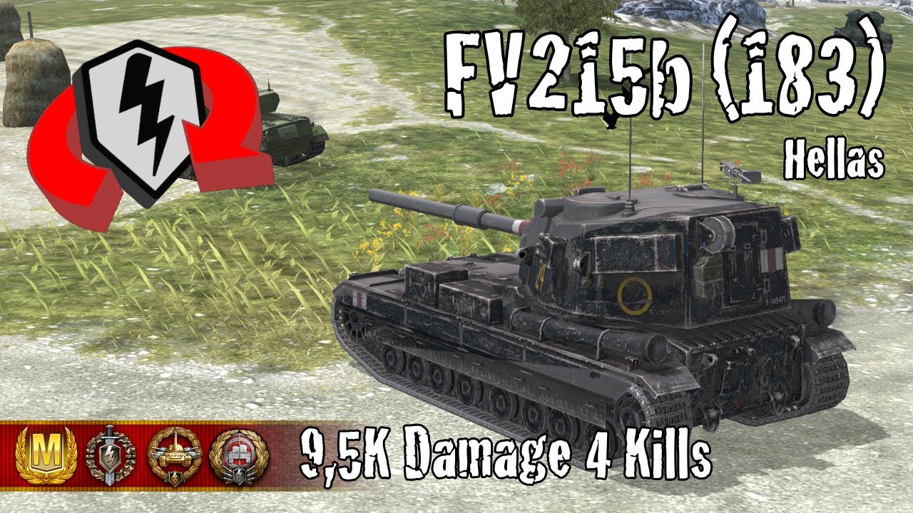 FV215b (183) | 9,5K Damage 4 Kills | WoT Blitz Replays - YouTube