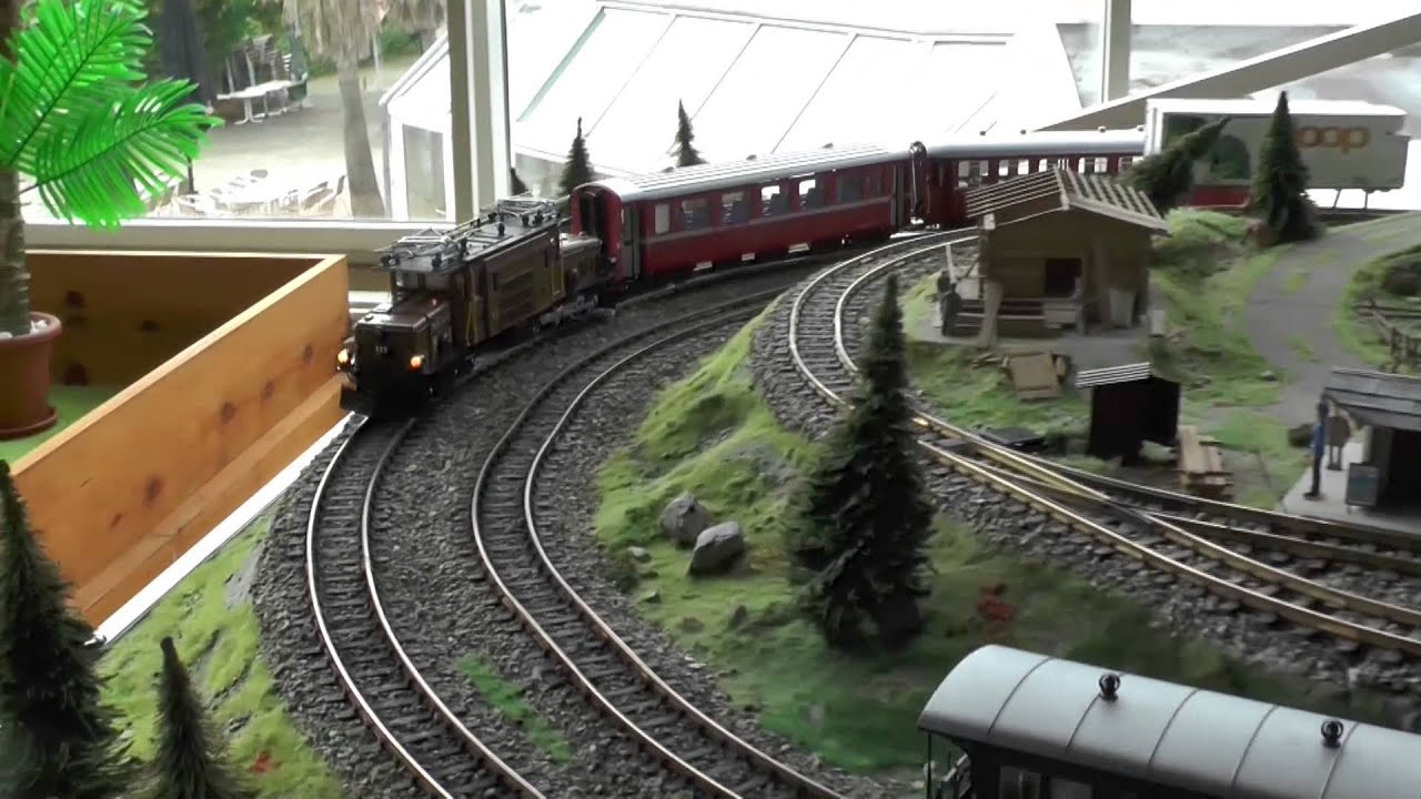 LGB layout Switzerland into GRUGA Essen - YouTube