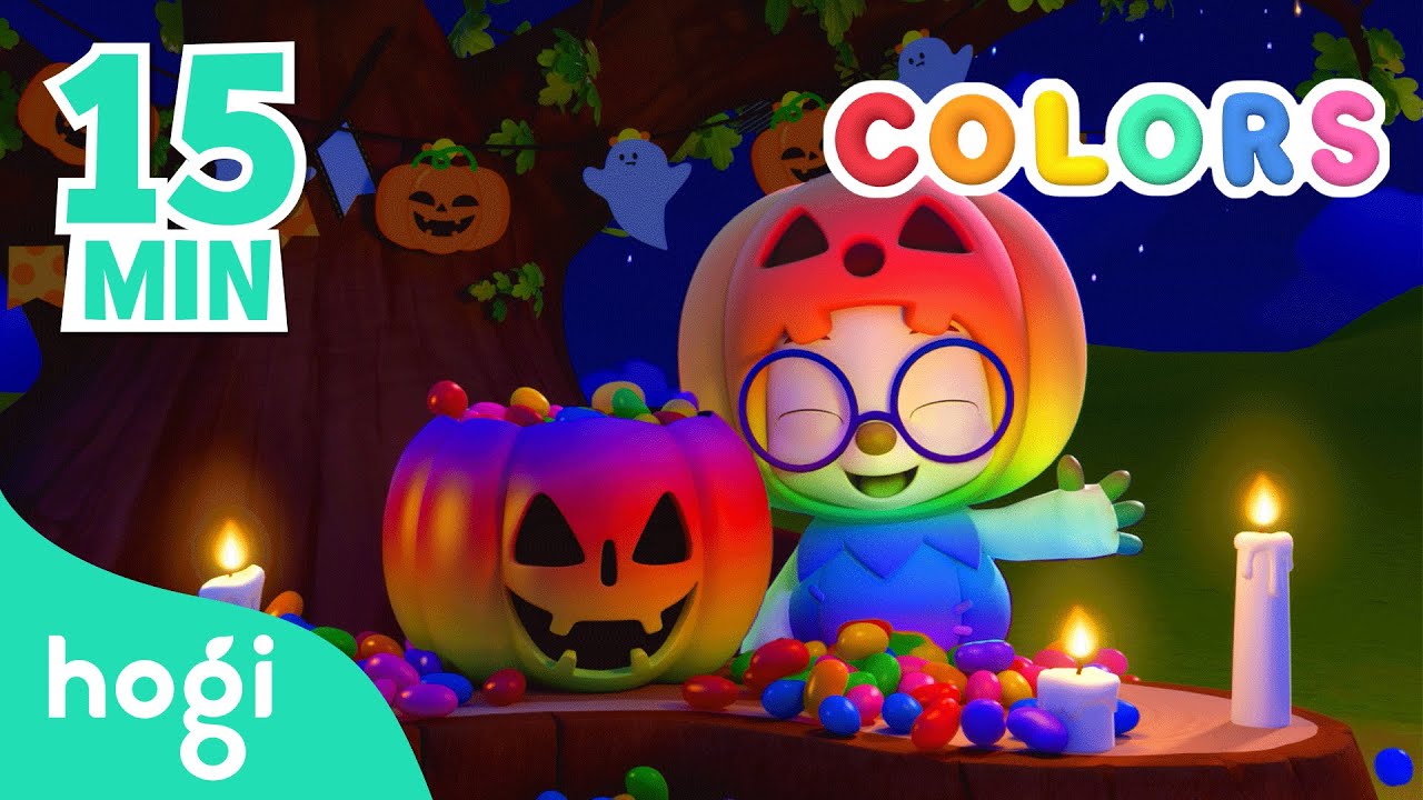 Learn Colors with Halloween Pumpkin | 15min | Pinkfong & Hogi | Colors ...