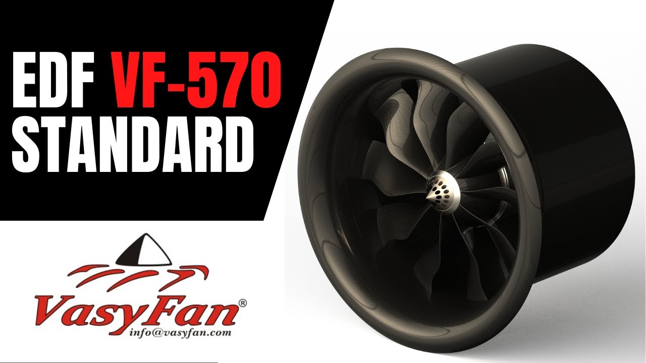 VF-570, 1421 Newtons monstrous thrust #vasyfan #edf #turbines - YouTube