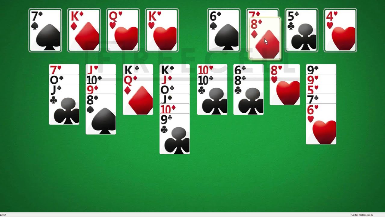 Solution to freecell game #17467 in HD - YouTube