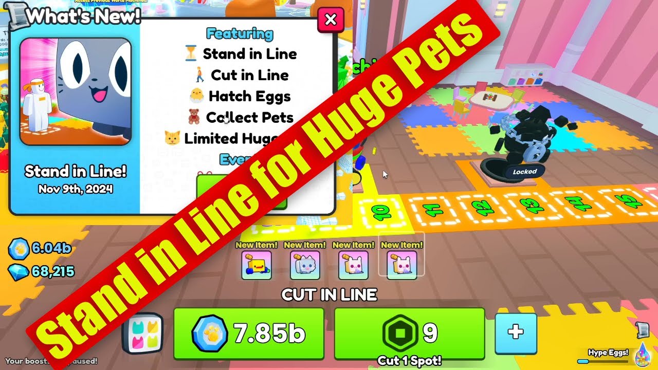 Roblox Pet Simulator 99 Update: Stand in Line for Huge Pets & Limited ...