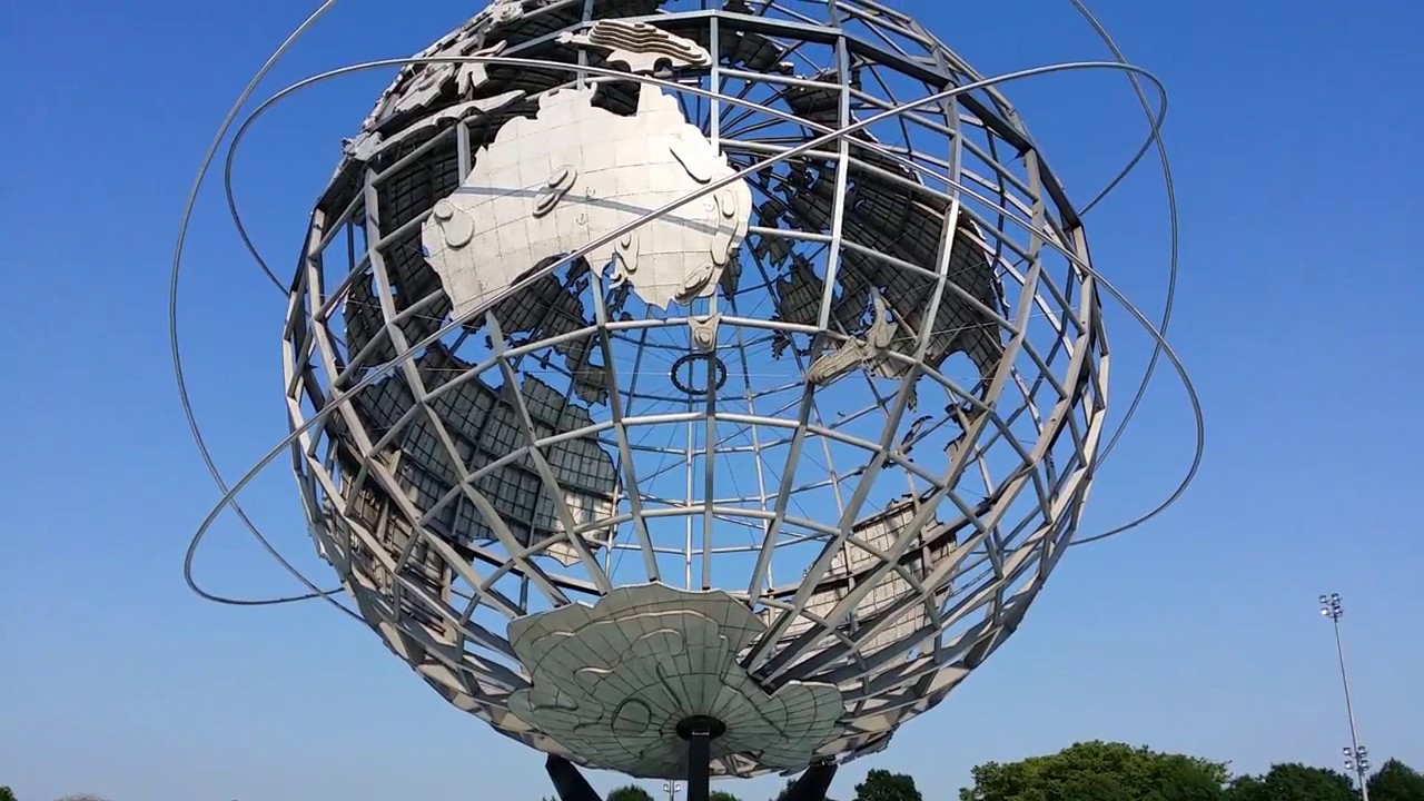 NYC VIEWS - BIG GLOBE EARTH US OPEN QUEENS NY (fountain Off) - YouTube