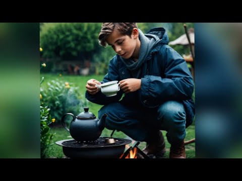 Making tea in the garden by a village boy :Rural life - YouTube