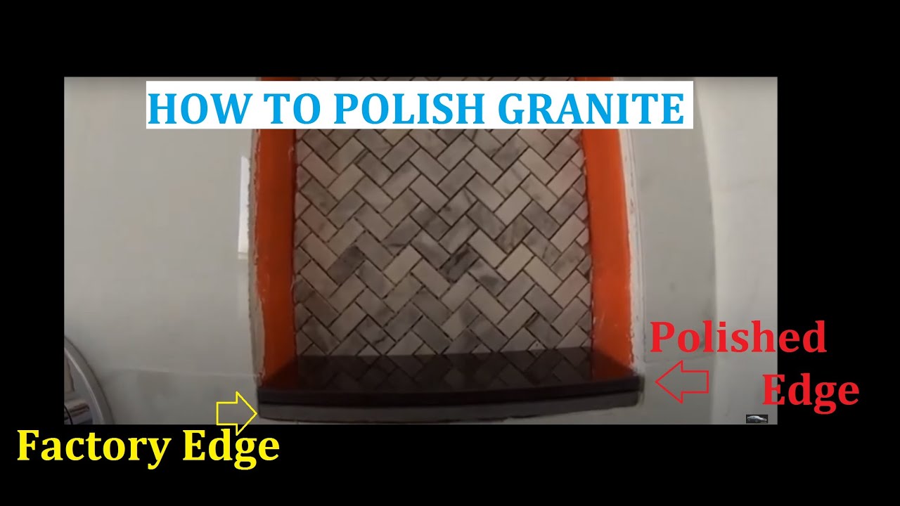How to sand & polish Granite Edge - YouTube