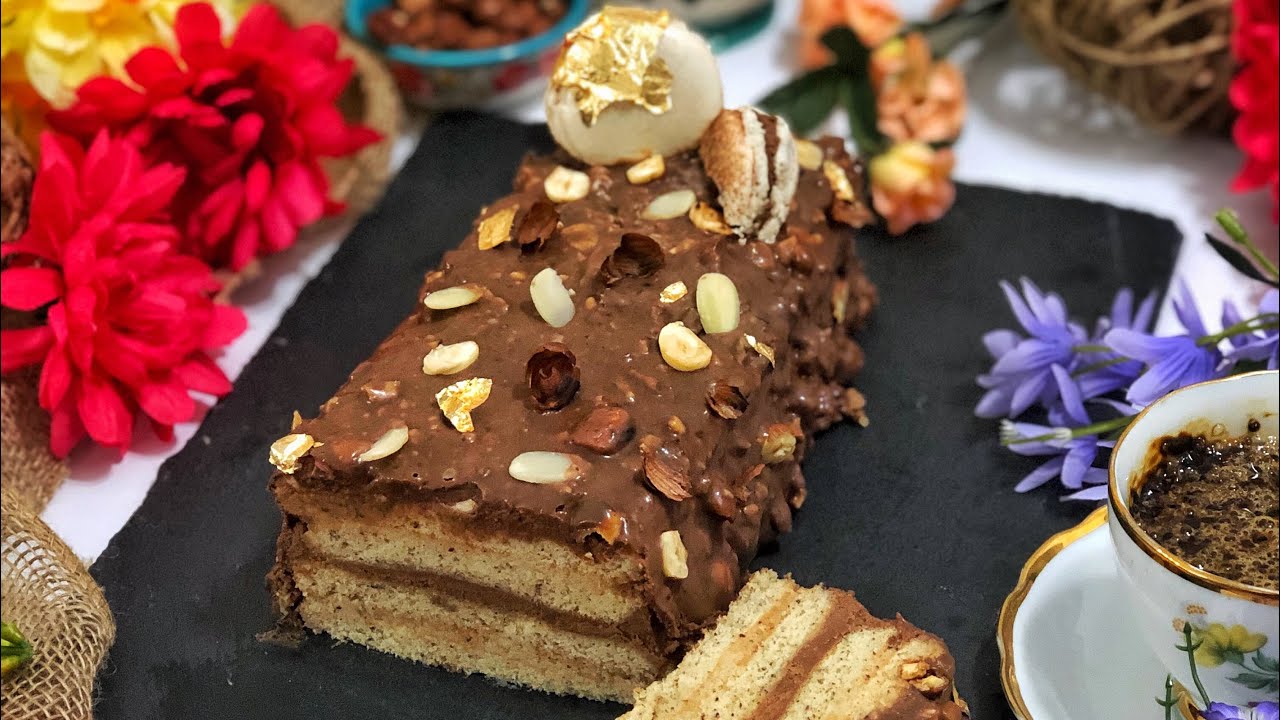 Recette de dacquoise noisette au chocolat - YouTube