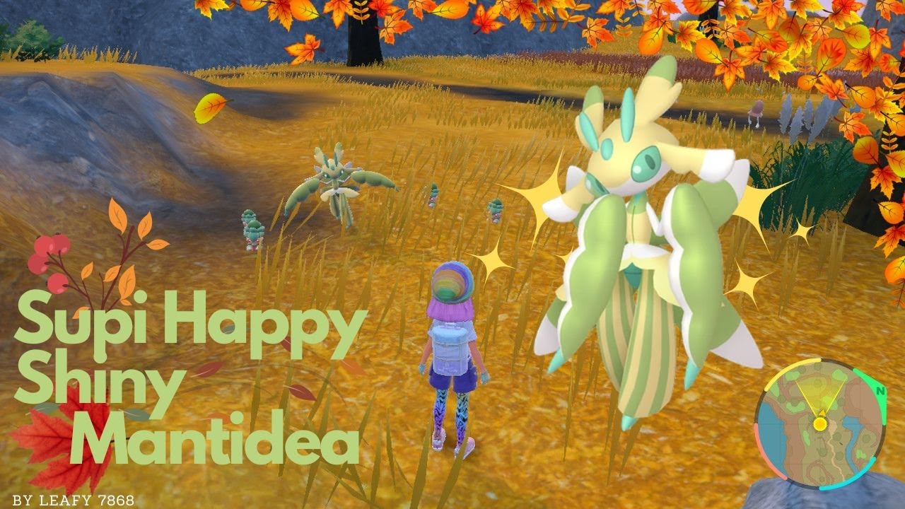 Shiny Hunting MANTIDEA, nördlich im Herbstwald :) Lurantis Shiny in ...