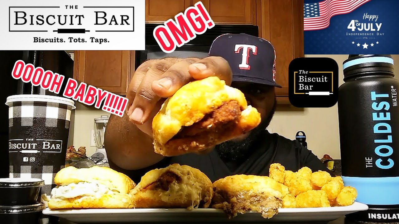 BISCUIT SANDWICHES MUKBANG!!!!(THE BISCUIT BAR) - YouTube
